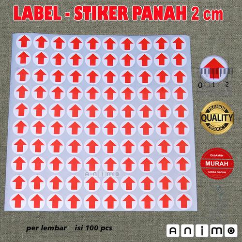 Jual LABEL - STIKER PANAH MERAH 2 CM ( 20 MM ) - HVS - Hitam - Jakarta ...