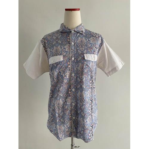 Jual KEMEJA DYLAN VINTAGE CONTEMPO BATIK PUTIH BIRU MUDA KOMBINASI ...