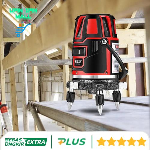 Jual Alat Ukur Dimensi Laser Leveling 5 Line Laser Red Beam Infrared 4D ...