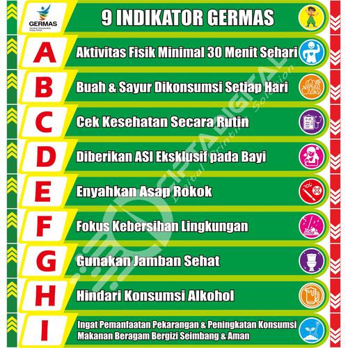 Jual Stiker Tangga edukasi 9 Indikator Germas Puskesmas - Jakarta Utara ...