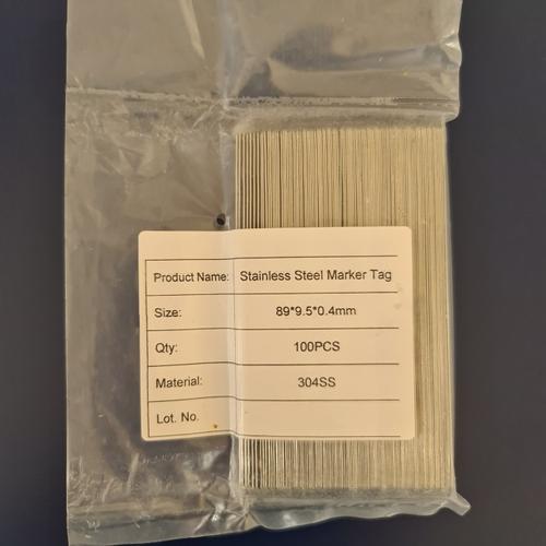 Jual Stainless Steel 304 Marking Plate 9cm x 1cm mirip Panduit ...