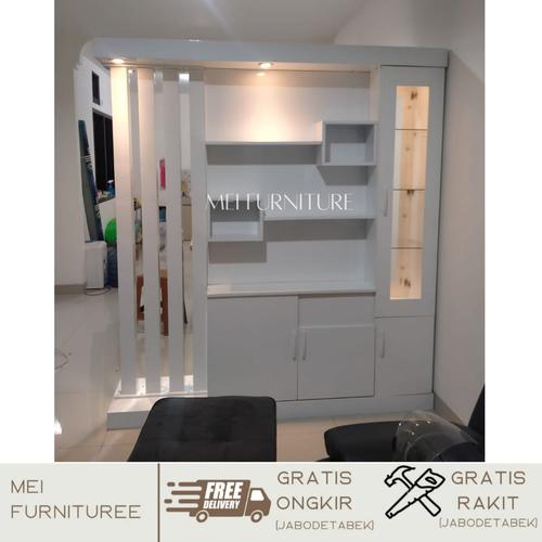 Jual Lemari partisi ruangan minimalis penyekat 2 muka/sisi | pembatas ...