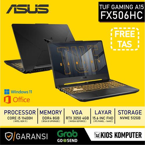 Jual ASUS TUF FX506HC I535B6TO11 RTX3050 I5 11400H 8GB RAM 512GB SSD ...