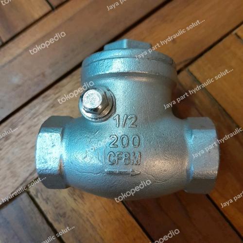Jual Swing Check Valve Stainless Steel 316 1 1/4" Inch One Way Valve SS ...