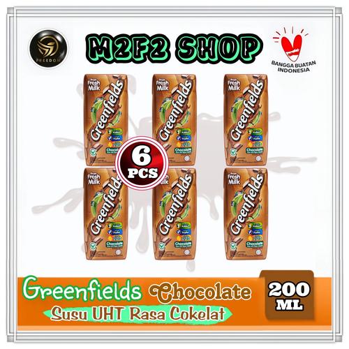 Jual Greenfields Susu Kotak UHT Chocolate Milk | Cokelat - 200 ml (6 ...