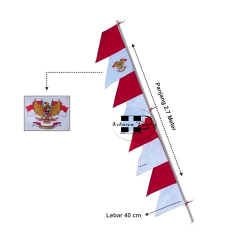 Jual Bendera Umbul Umbul Garuda / Bendera Merah Putih Zig Zag 17 Agustus - Merah putih - Jakarta ...