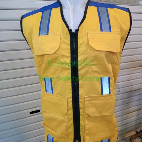 Jual SAFETY VEST DINAS PUPR KUNING BIRU / ROMPI SAFETY / ROMPI PROYEK ...