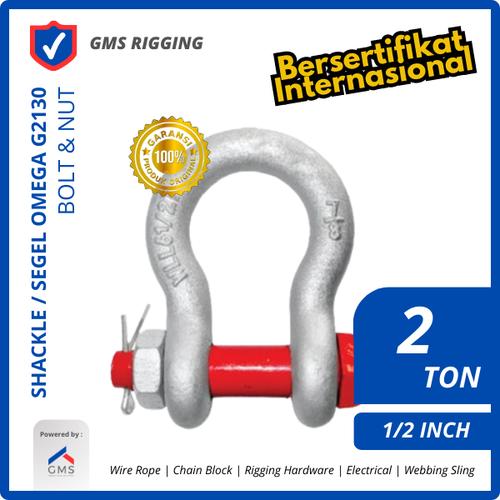 Jual Shackle / Segel Omega G2130 Bolt & Nut 1/2 Inch 2 Ton GMS Rigging ...