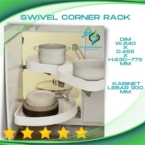 Jual VITCO Swivel Kitchen Corner Rack / Rak sudut lemari dapur/ Kitchen ...