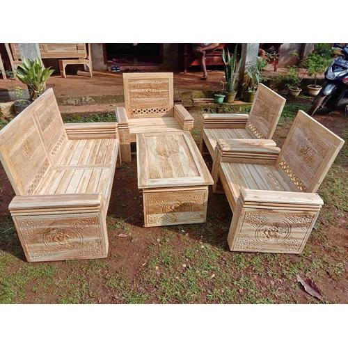 Promo set kursi meja tamu ukiran jepara model domini kayu jati solid ...