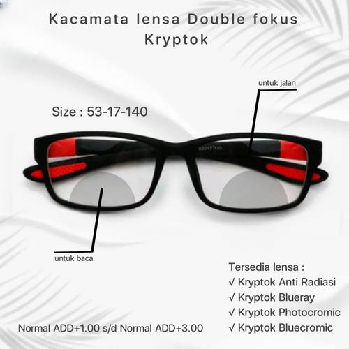 Jual Kacamata PM sporty lensa double fokus (kryptok) untuk baca dan ...
