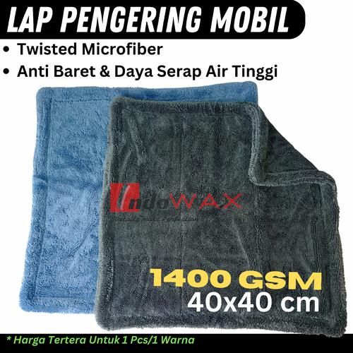 Promo Lap Microfiber Twisted 1400 GSM 40x40 cm Pengering Mobil Drying ...