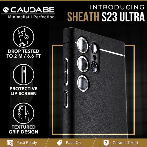 Jual Case Samsung Galaxy S23 Ultra 5G - Caudabe Sheath Casing - Black ...
