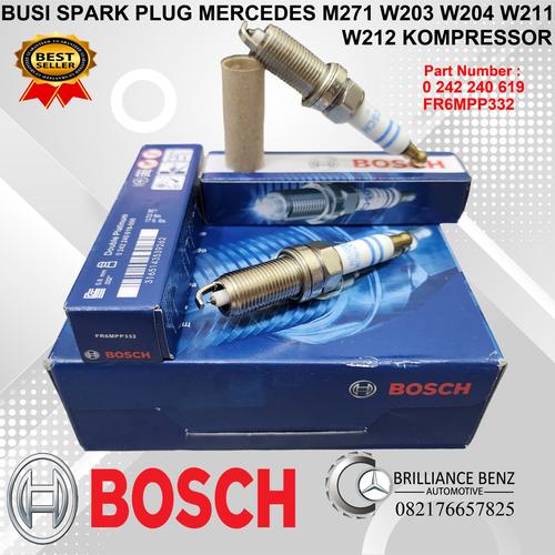 Jual BUSI SPARK PLUG BOSCH FR6MPP332 MERCEDES M271 W203 W204 W211 W212 ...