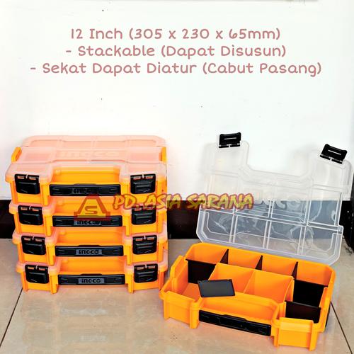 Jual Stackable Box 12" Inch Kotak Susun INGCO PBX1211 Organizer Storage ...