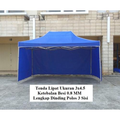 Jual Tenda Lipat Ukuran 3x4.5 Besi Premium Lengkap Dinding Polos 3 Sisi ...