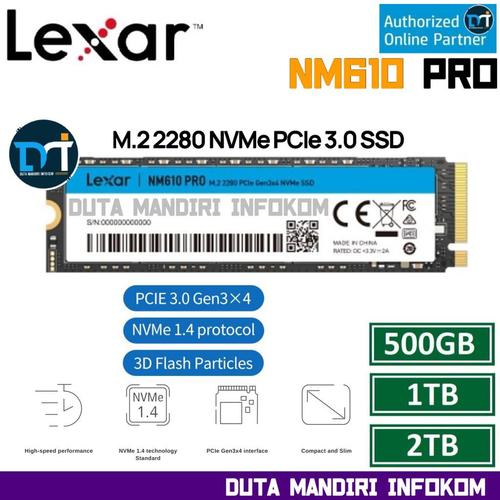 Promo LEXAR NM610 PRO SSD 500GB 1TB 2TB - M.2 2280 NVMe PCIe Gen3x4 ...