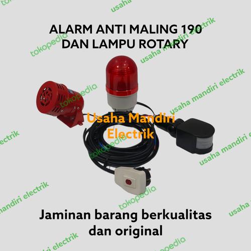 Jual ALARM ANTI MALING/SIRINE ANTI MALING-190+LAMPU DENGAN SENSOR GERAK ...