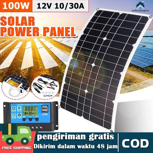 Jual 100w/60w solar panel panel surya pembangkit listrik tenaga surya ...
