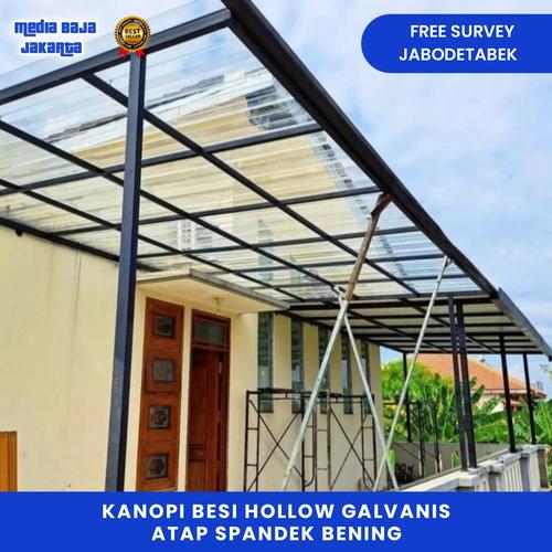 Jual kanopi besi hollow galvanis atap spandek transparan - Jakarta ...