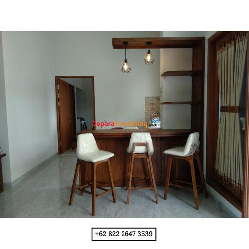 Jual Set Mini Bar, Meja Bar + 3 Kursi Bar Kayu Jati dan Lampu Estetik ...