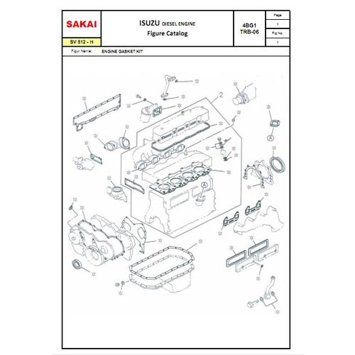 Jual Parts Catalog Engine 4BG1-TRB-06 for Sakai SV512-H versi pdf ...
