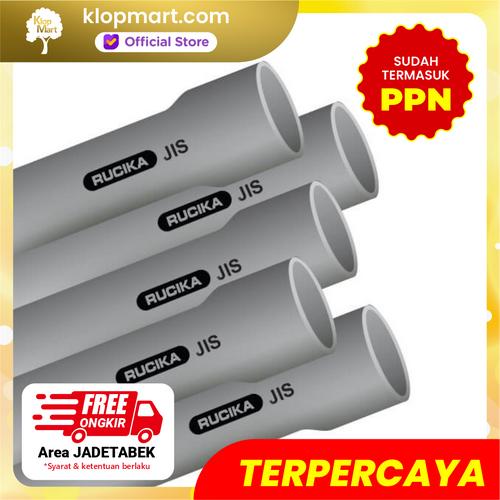 Jual Pipa PVC Rucika JIS Type VP - Ukuran : 1/2" (22mm) - Abu - Jakarta ...