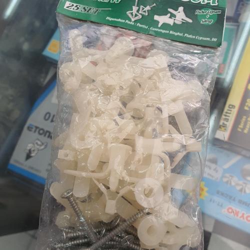 Jual Skrup + Piser gypsum isi 25 set/Rumah Skrup Gypsum Dengan Skrup ...