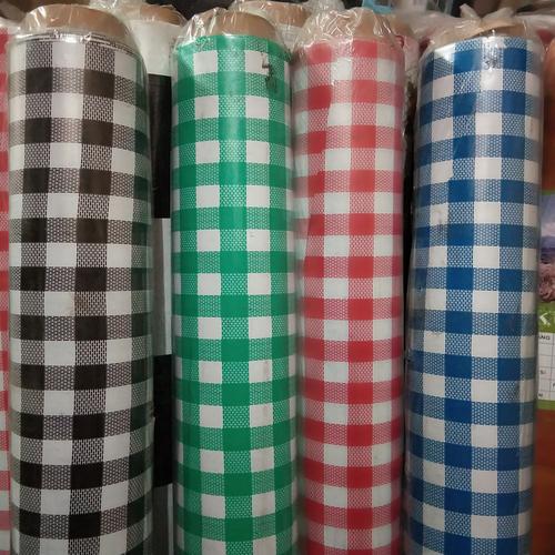 Jual Perlak lantai karpet vinyl meja motif kayu coklat biru hijau pink ...