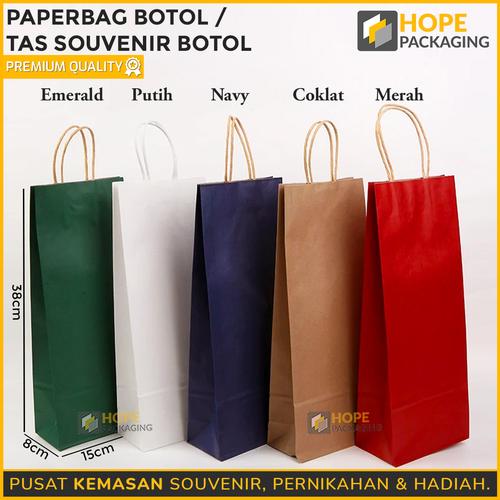 Jual Paperbag Botol/ Tas Souvenir Botol Wine/Tas Kertas Warna Warni ...
