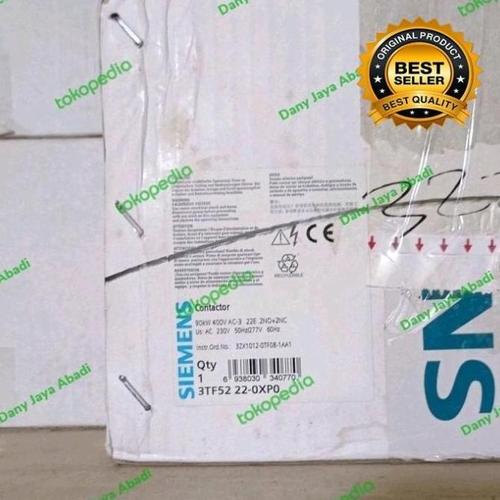 Jual Kontaktor Siemens 3Tf52 22-0Xp0 210A 220V 2No 2Nc Contactor 220Vac ...
