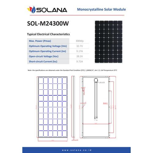 Jual Panel Surya Monocrystaline Solana 300 WP - Kota Surabaya - Warung ...