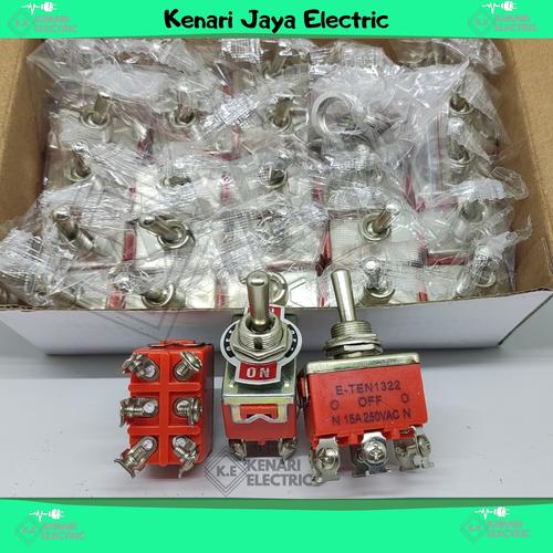 Jual Toggle Switch 6 Kaki On Off On 1322 / toggle switch 6 kaki ...
