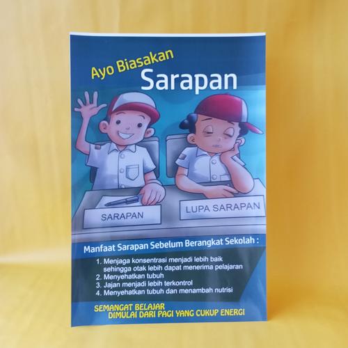 Jual Poster Sekolah | Poster Ayo Biasakan Sarapan | Poster Manfaat ...