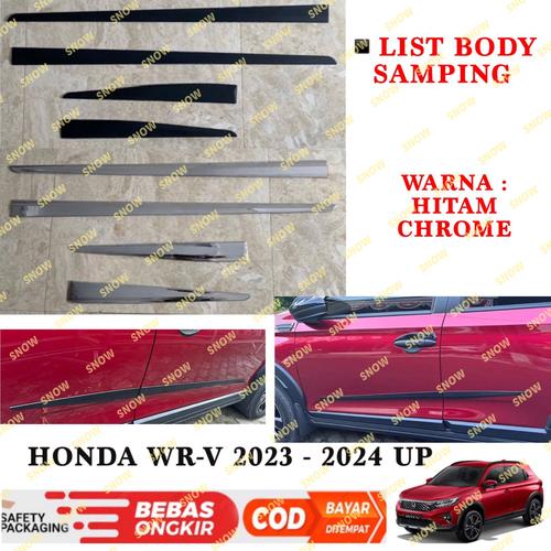 Jual List Body Samping Mobil Honda WRV WR-V 2022 2023 2024 Hitam Chrome ...