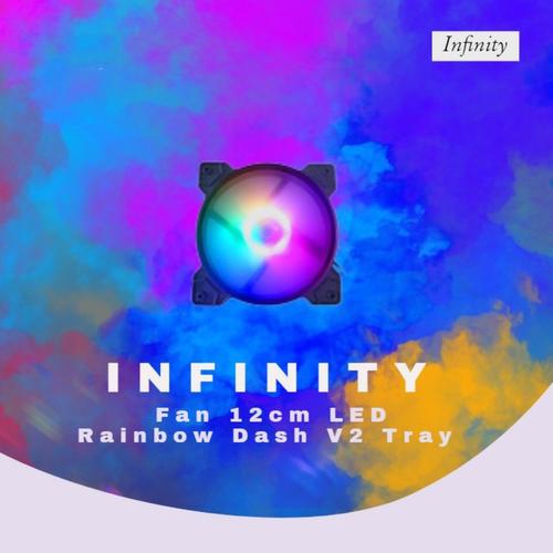 Jual Fan Infinity Rainbow Dash V2 Tray RGB LED 120mm - Fan Casing 12cm ...