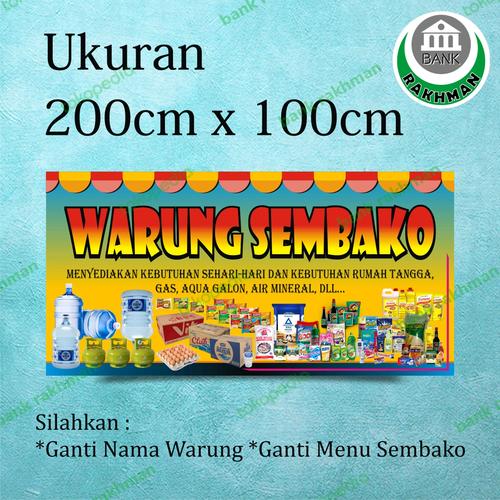 Jual SPANDUK BANNER WARUNG SEMBAKO UKURAN 200CM X 100CM - Jakarta Barat - bank rakhman | Tokopedia