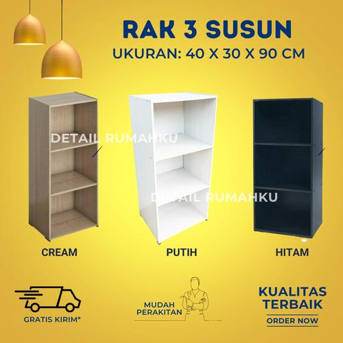 Jual Rak Serbaguna/Rak Buku susun 3/Lemari Serbaguna Minimalis Termurah ...