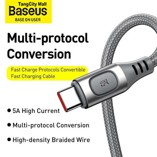 Jual Baseus Kabel Data Flash Huawei 5A 1M Type C Super Charge Fast ...