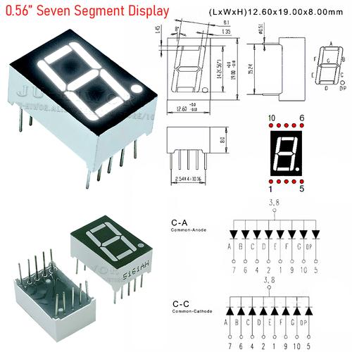 Jual 0.56" Seven Segment Display 1 Digit 7-Segment 0,56 inch LED ...