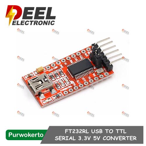 Jual FT232RL FTDI USB TO TTL SERIAL ADAPTER 3.3V 5V CONVERTER MODULE ...