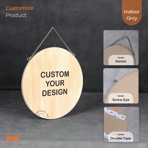 Jual Custom Produk Papan Tanda Signage - MDF Lingkaran 20 cm Double ...