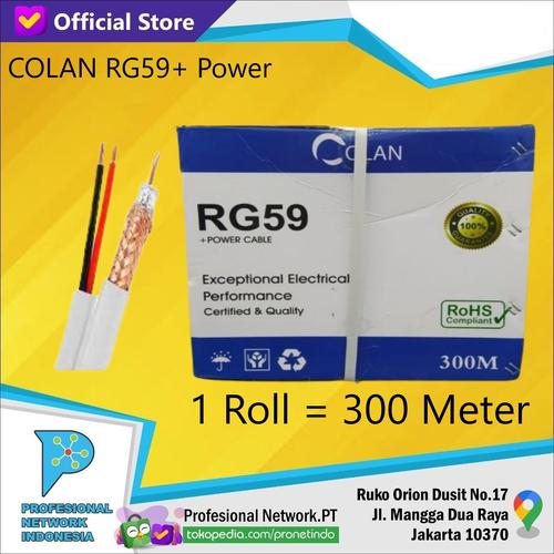 Promo Colan Coaxial Cable RG59+ Power / Colan kabel coaxial RG59+Power ...