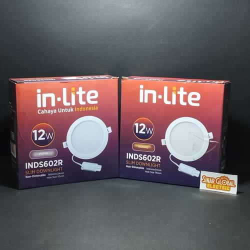 Jual Lampu led panel IB slimdownlight INDS602R inlite 12 Watt bulat ...