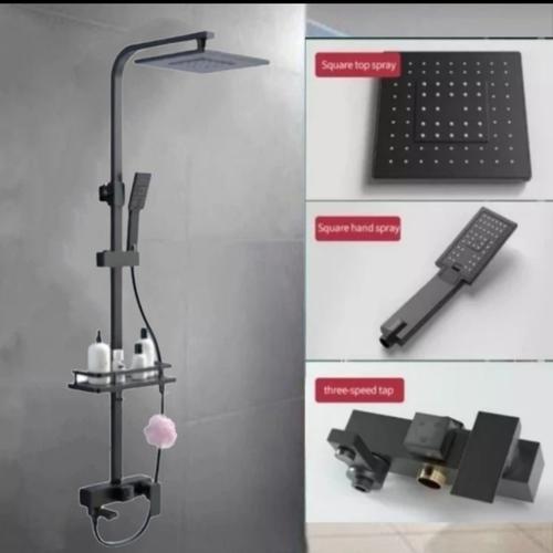 Jual SHOWER TIANG PANAS DINGIN SETT WARNA HITAM SHOWER COLUMN BLACK ...