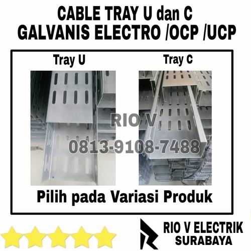 Jual RAK KABEL TRAY TYPE C 1,2mm uk 100X100X2400 Galvanis electro / ocp ...