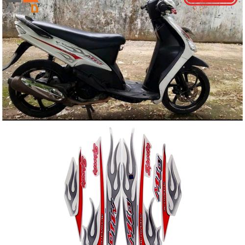 Jual Stiker Motor Striping Lis Yamaha Mio Sporty Api 2006 Putih Standar ...