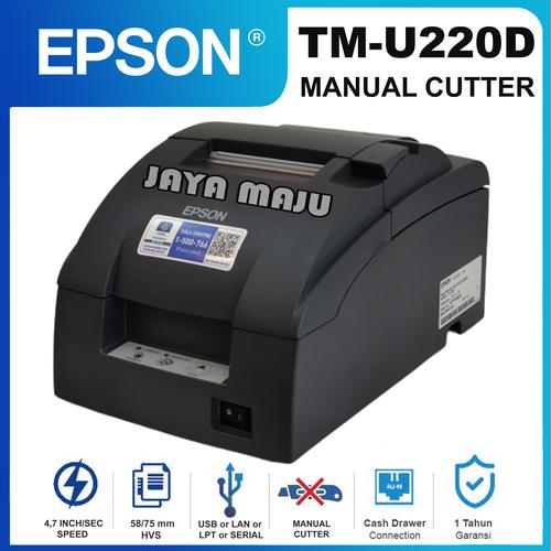 Jual PRINTER POS STRUK DOT MATRIX EPSON TM-U220D TMU 220D MANUAL CUTTER ...