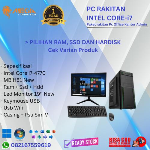Jual PC Rakitan Lengkap Core i7-4770 (Siap Pakai, Ram/ Ssd+Hdd Cek ...