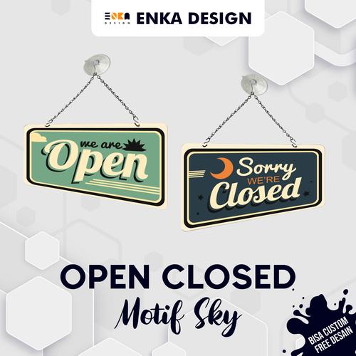 Jual Buka Tutup Sky Akrilik Open Closed Acrylic | Bisa Custom Design ...